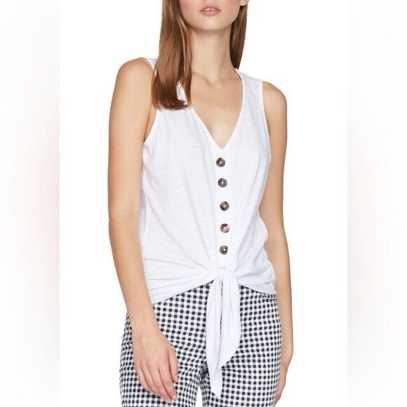 Sanctuary | Tops | Sanctuary White Buttondown Tie Front Top Small Nwt ...